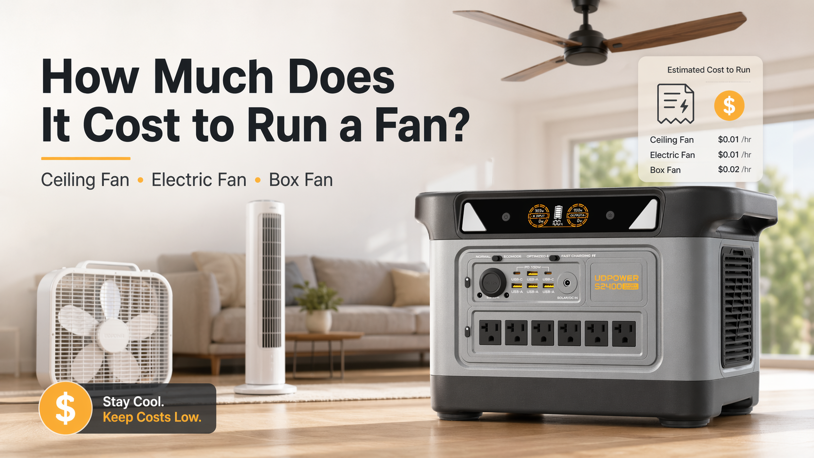 How Much Does It Cost to Run a Fan? Ceiling Fan, Box Fan & Electric Fan ...