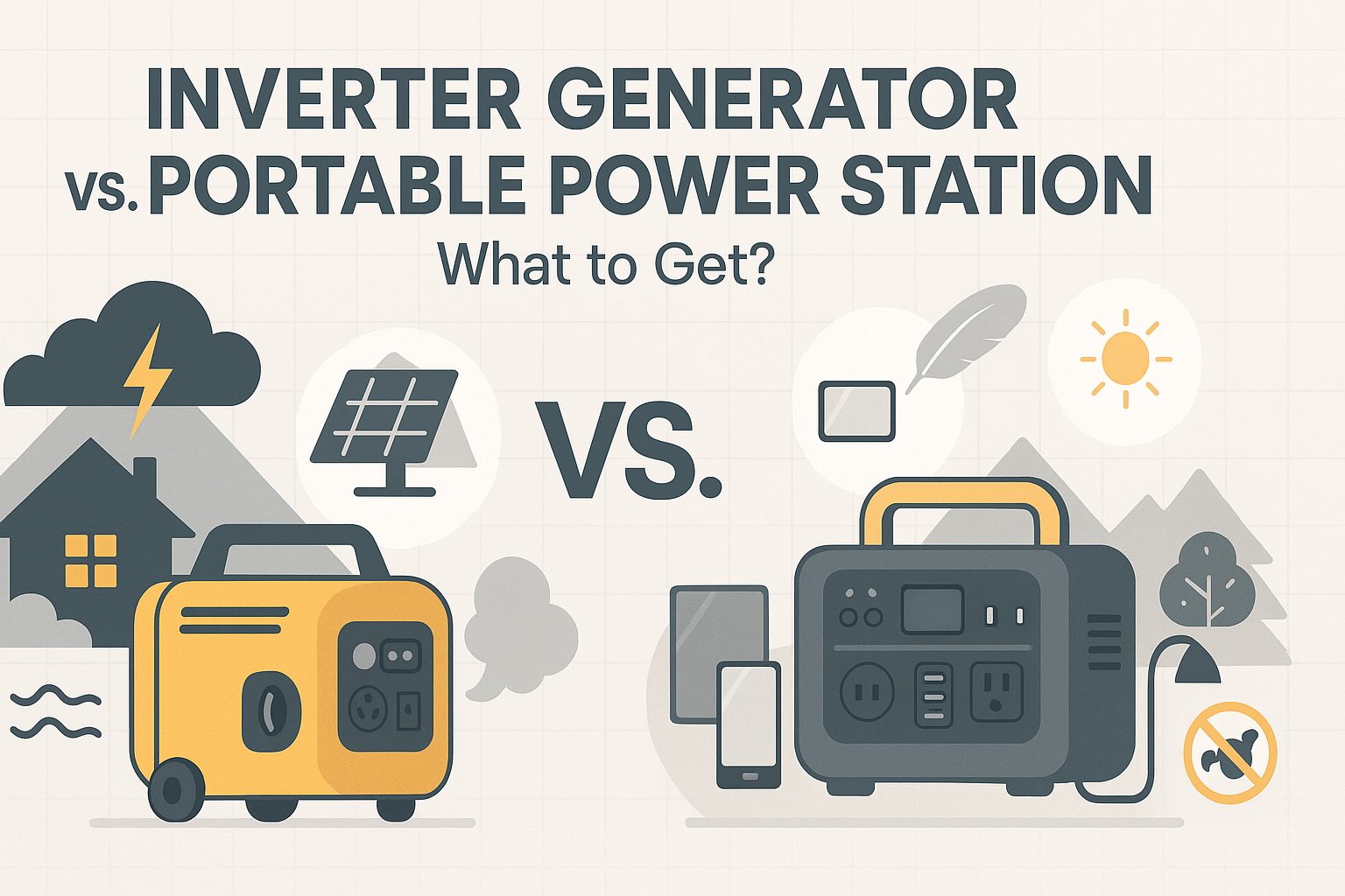 Inverter Generator vs. Portable Power Station: What to Get? – UDPOWER